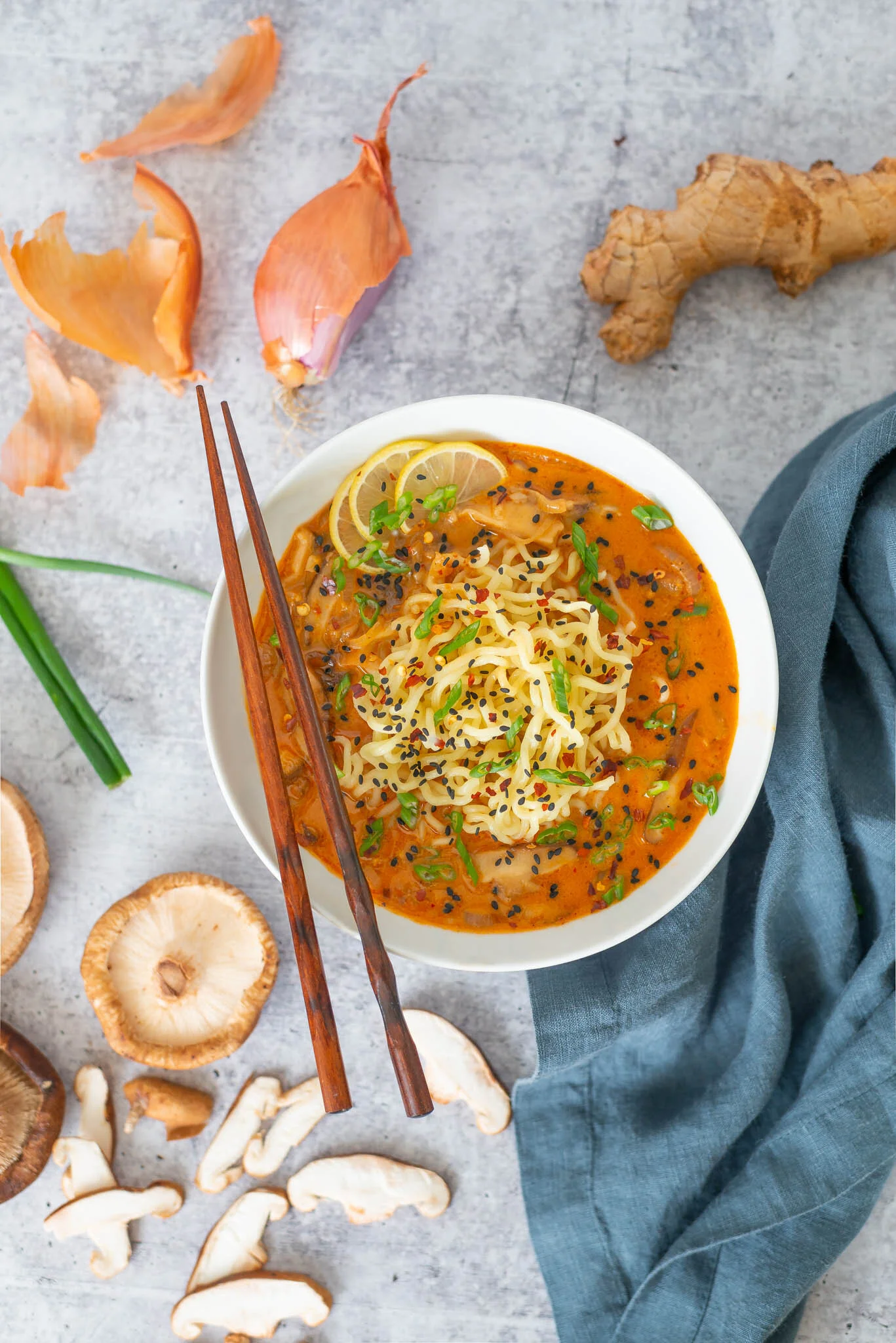 Creamy Red Curry Ramen — Mixed & Measured