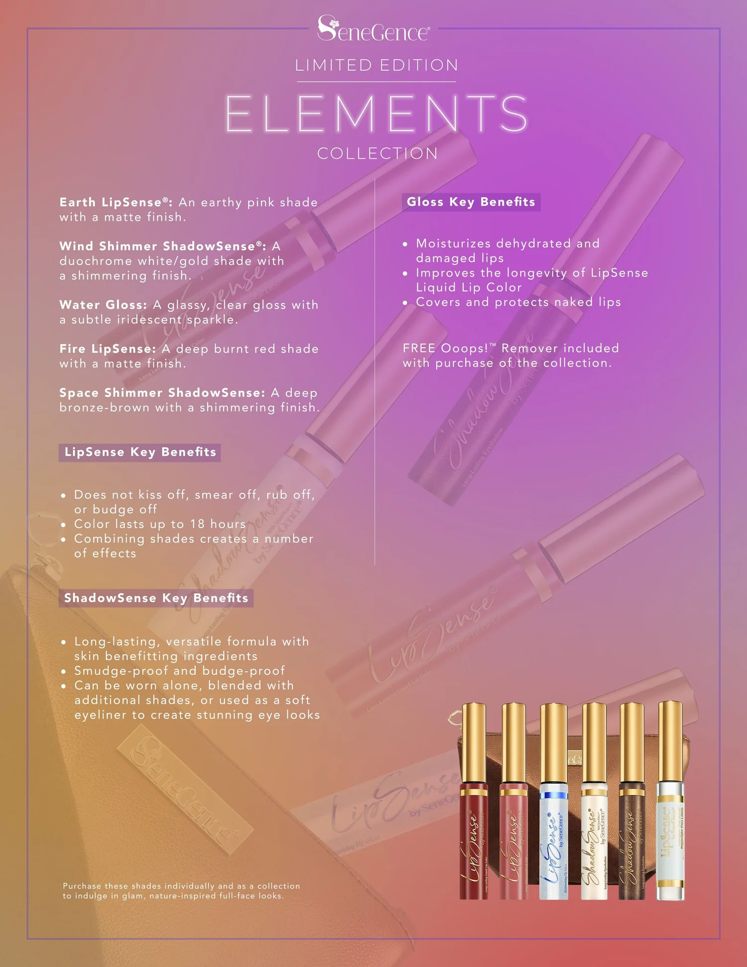 New Senegence Limited Edition Elements Collection for Fall — Rochelle Valle