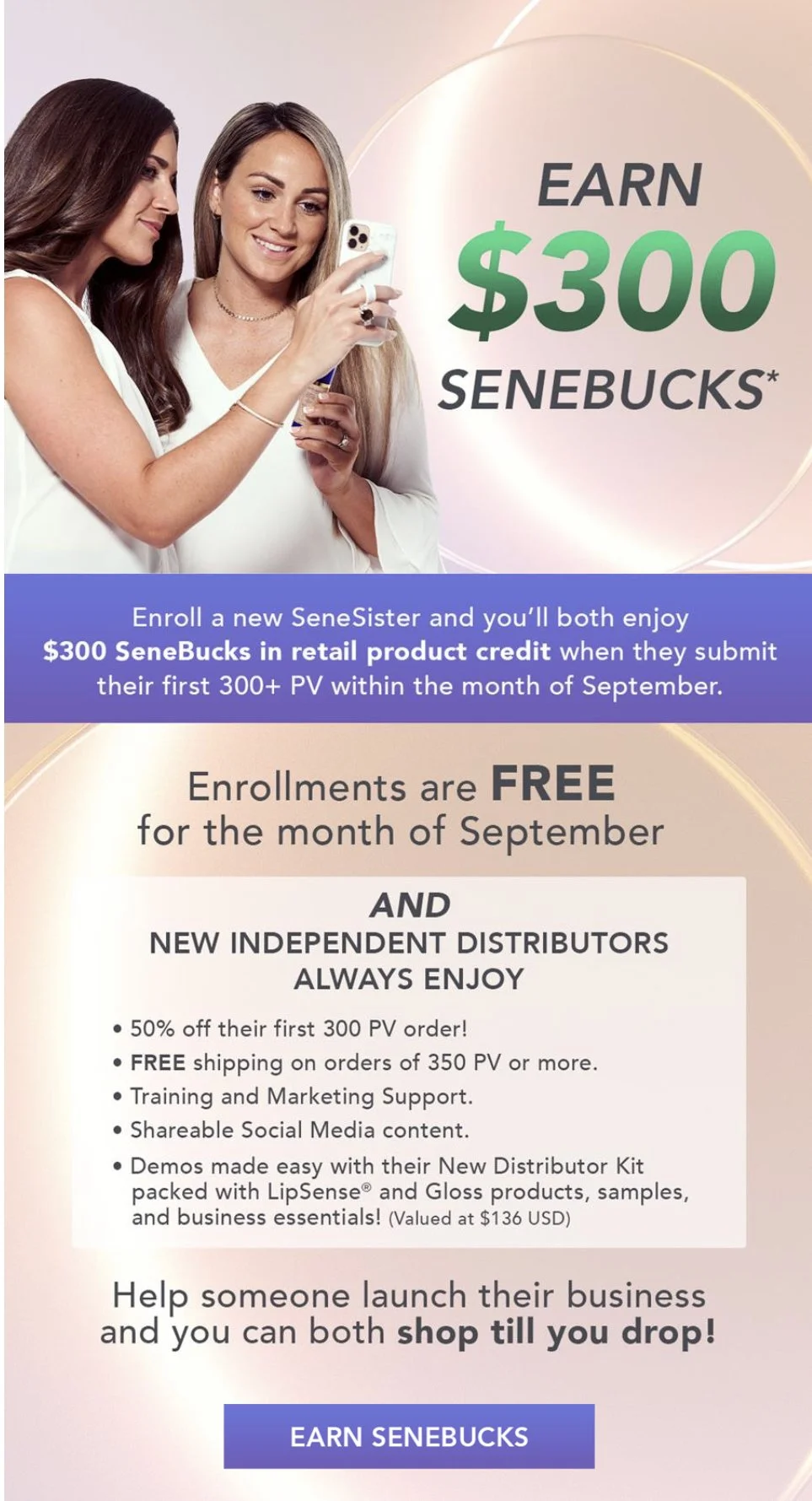 Senegence New Distributor Enrollment Waived - Start Your Business in ...
