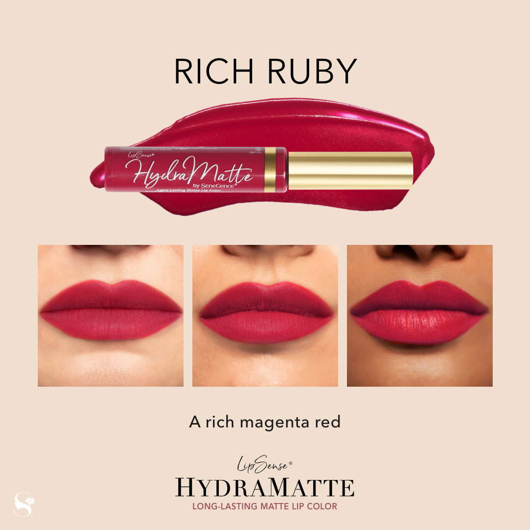 New Lipsense HydraMatte Long Lasting Matte Lip Color in Rich Ruby — Rochelle Valle