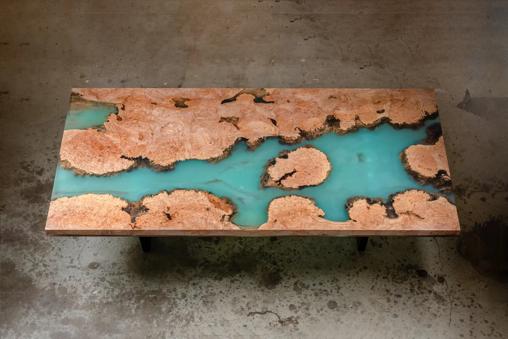 Custom Resin Tables San Diego | Cast Live Edge Wood Slabs With Epoxy ...