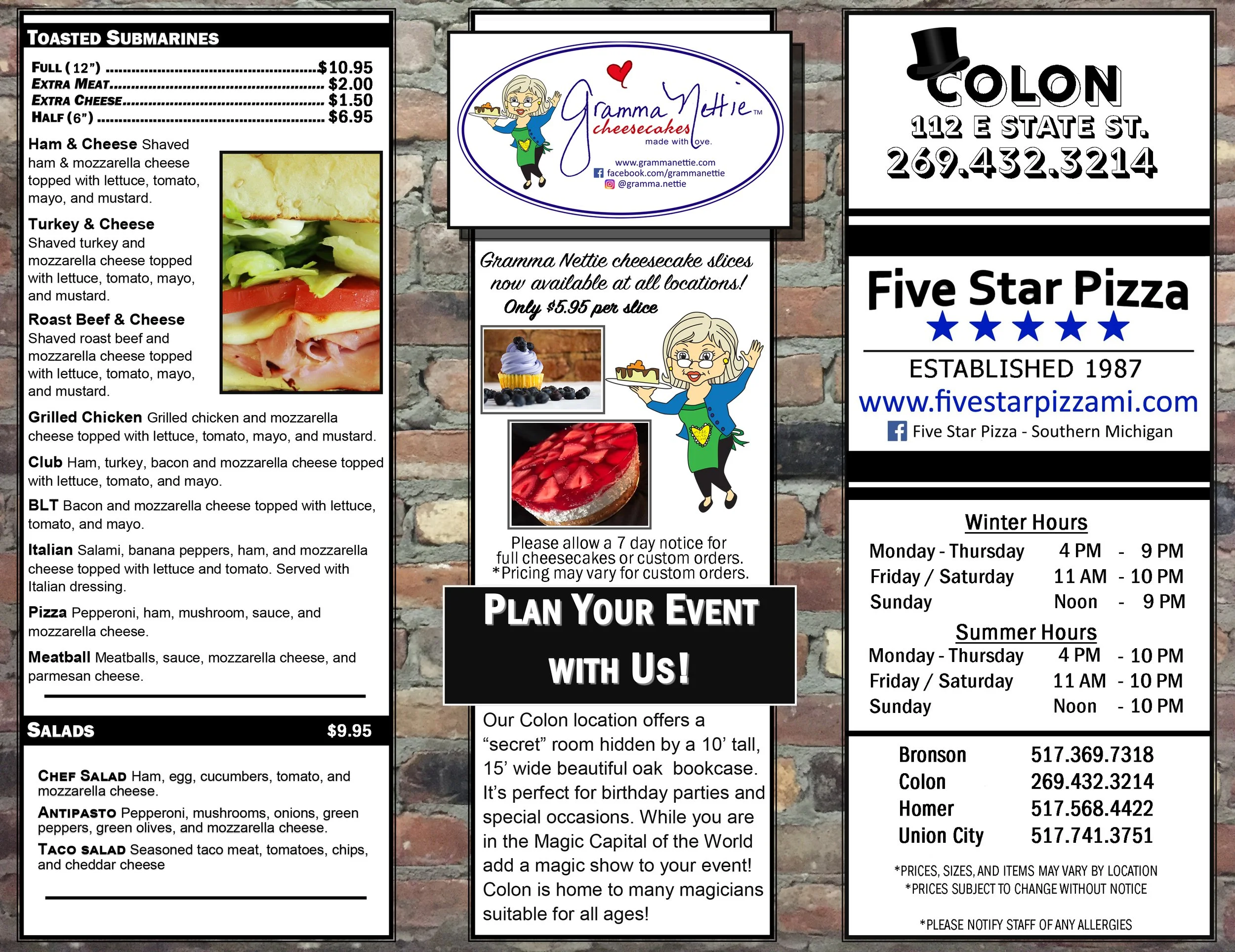 Colon — Five Star Pizza