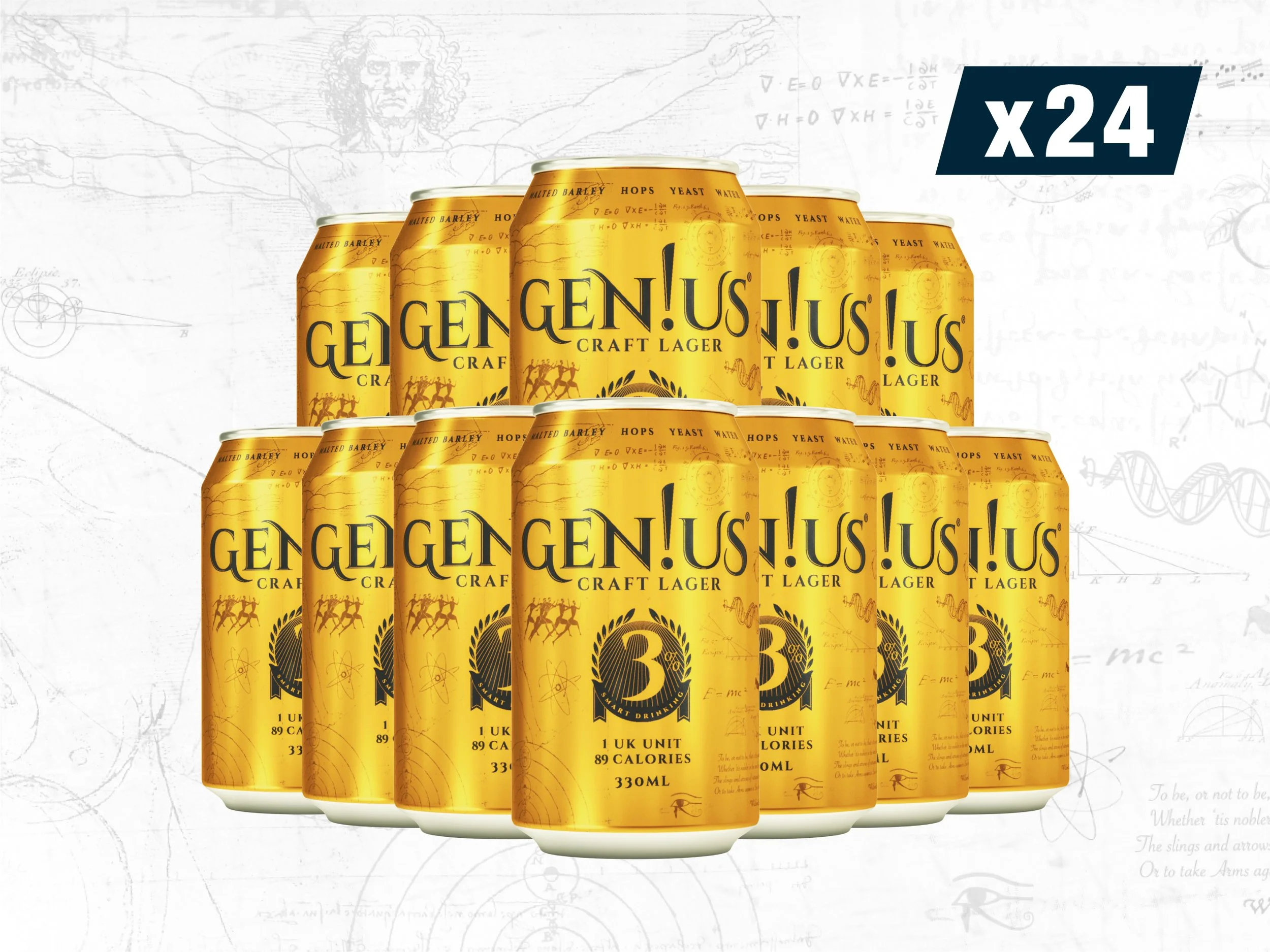 Craft beer mixed case 12 pack Genius Brewing Gen!us IPA and Gen!us ...