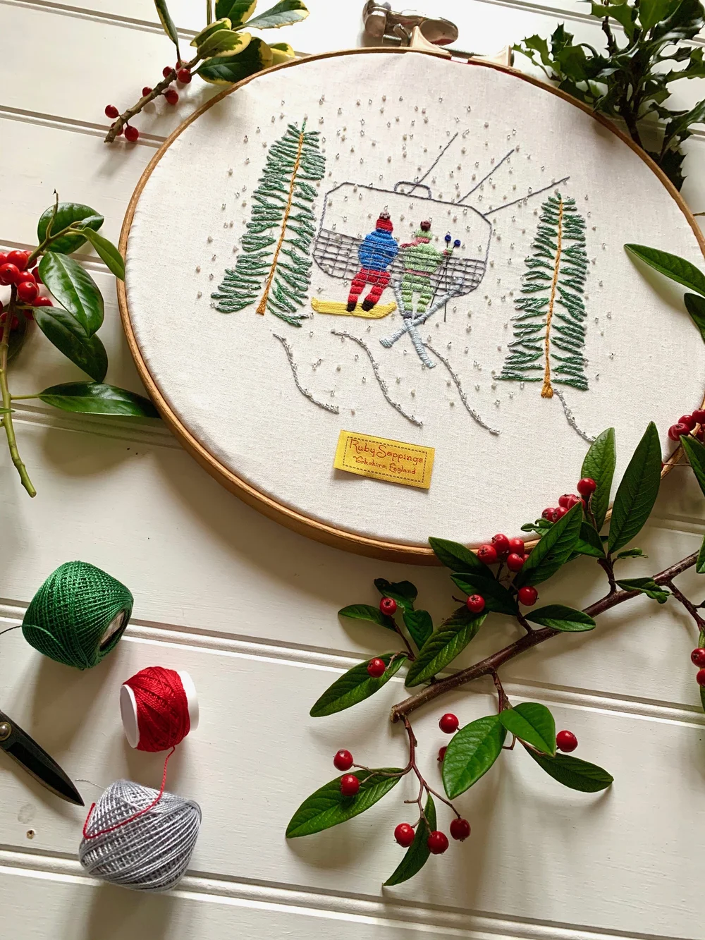 New Embroidery Pattern : Ski Days — Ruby Seppings