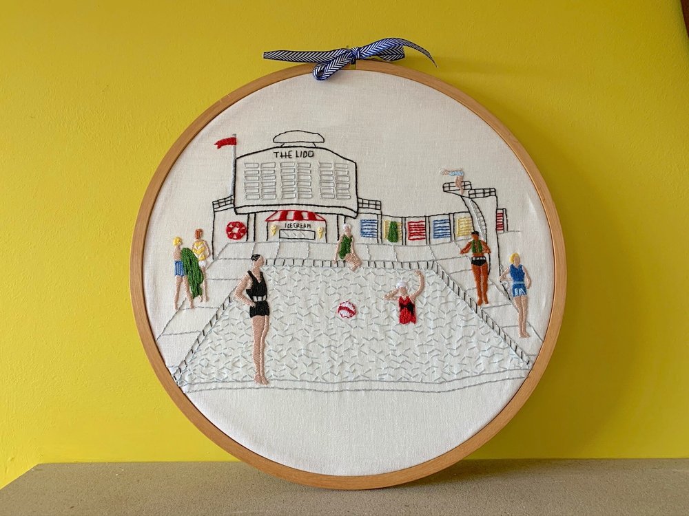 Swimming Days embroidery pattern — Ruby Seppings
