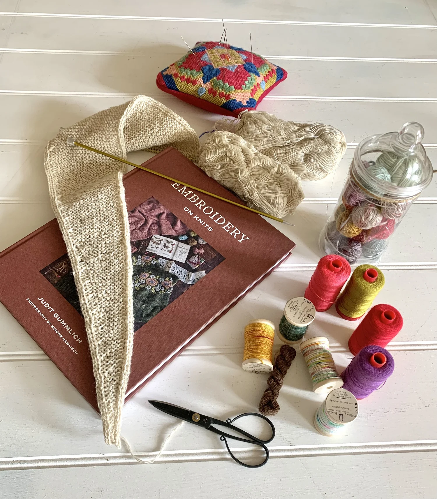 Making the Sophie Scarf with wool embroidery — Ruby Seppings