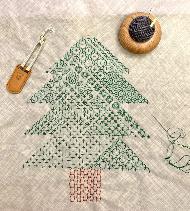 Making a Sashiko Christmas Tree — Ruby Seppings
