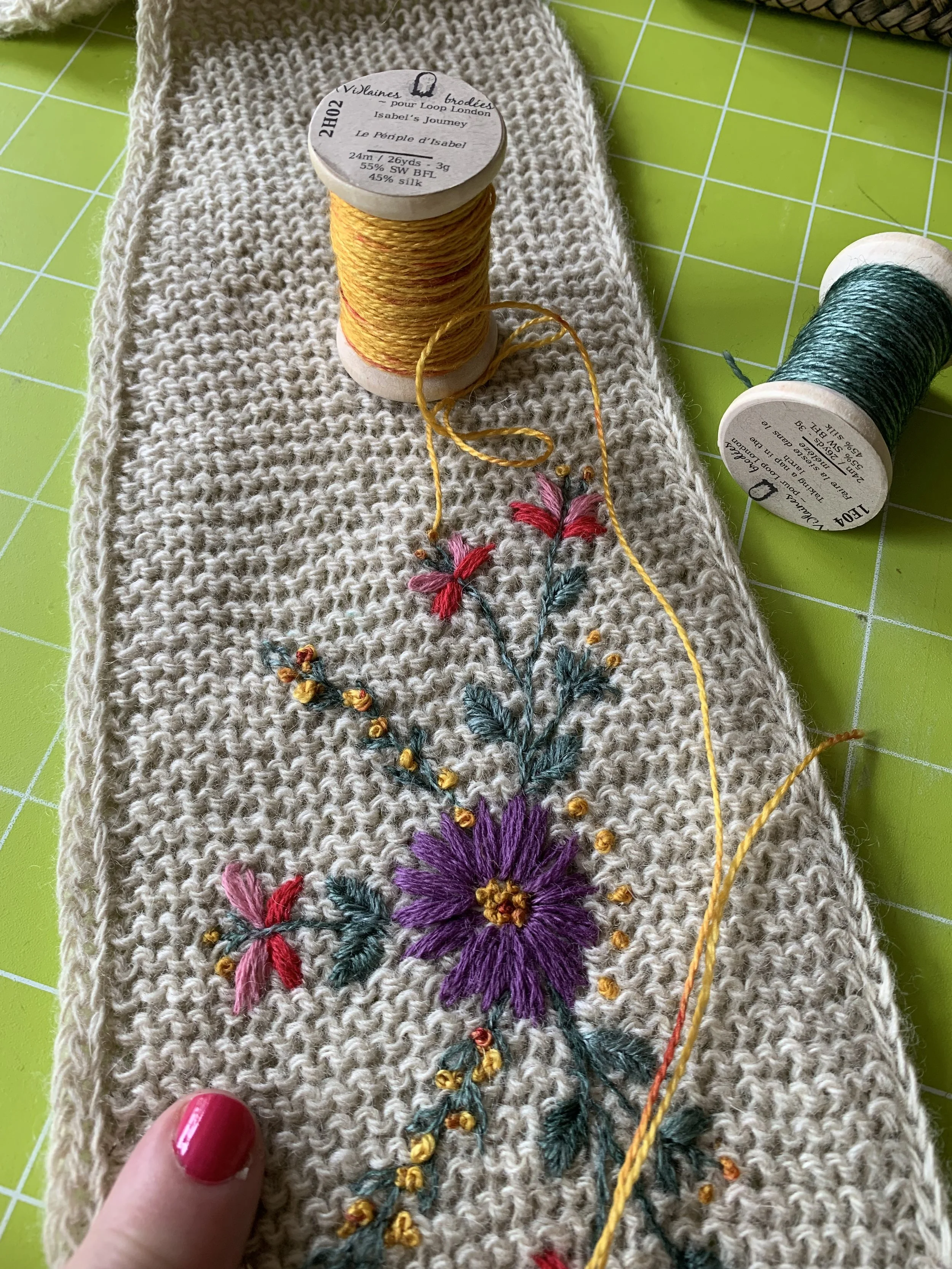 Making the Sophie Scarf with wool embroidery — Ruby Seppings