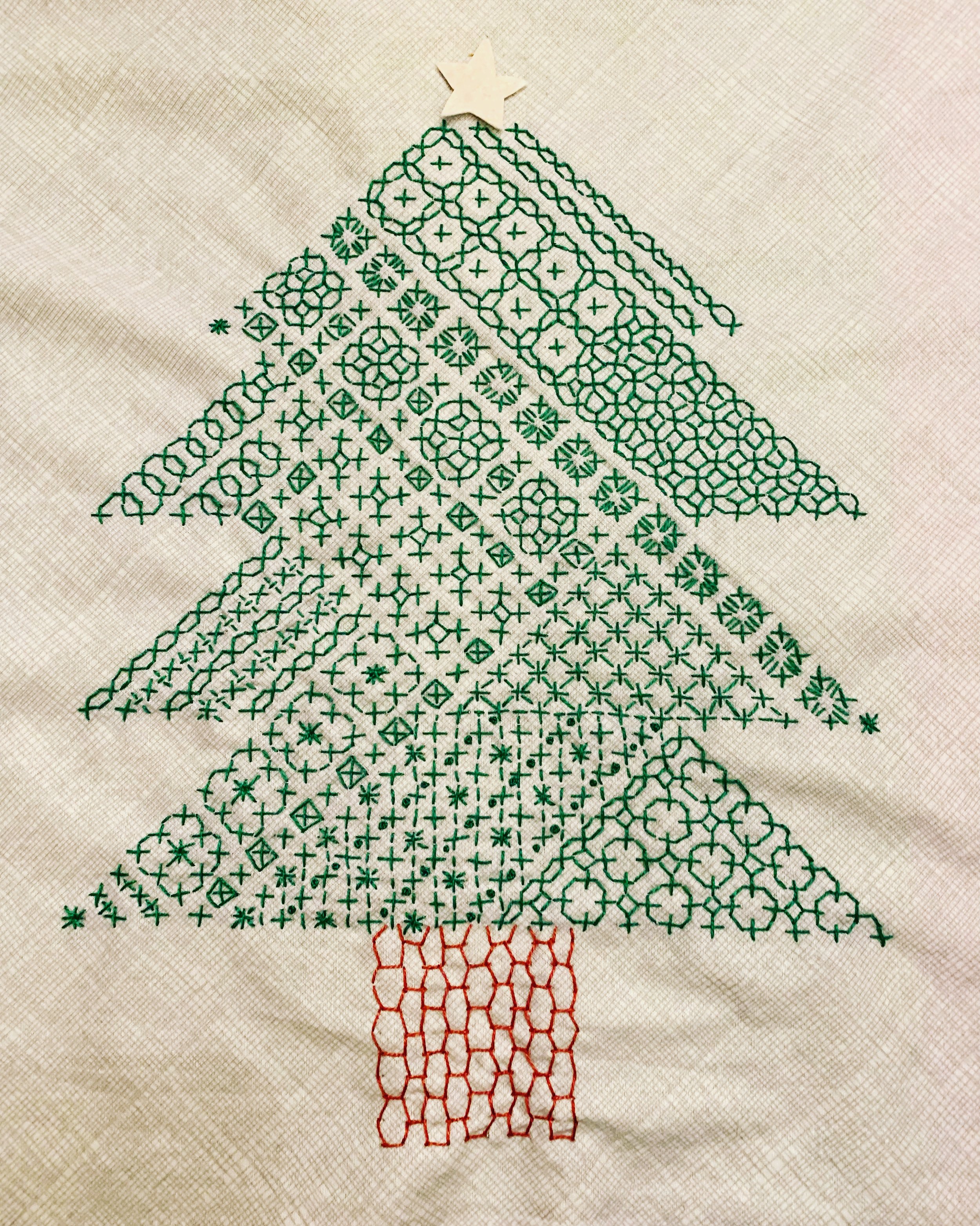 Making a Sashiko Christmas Tree — Ruby Seppings