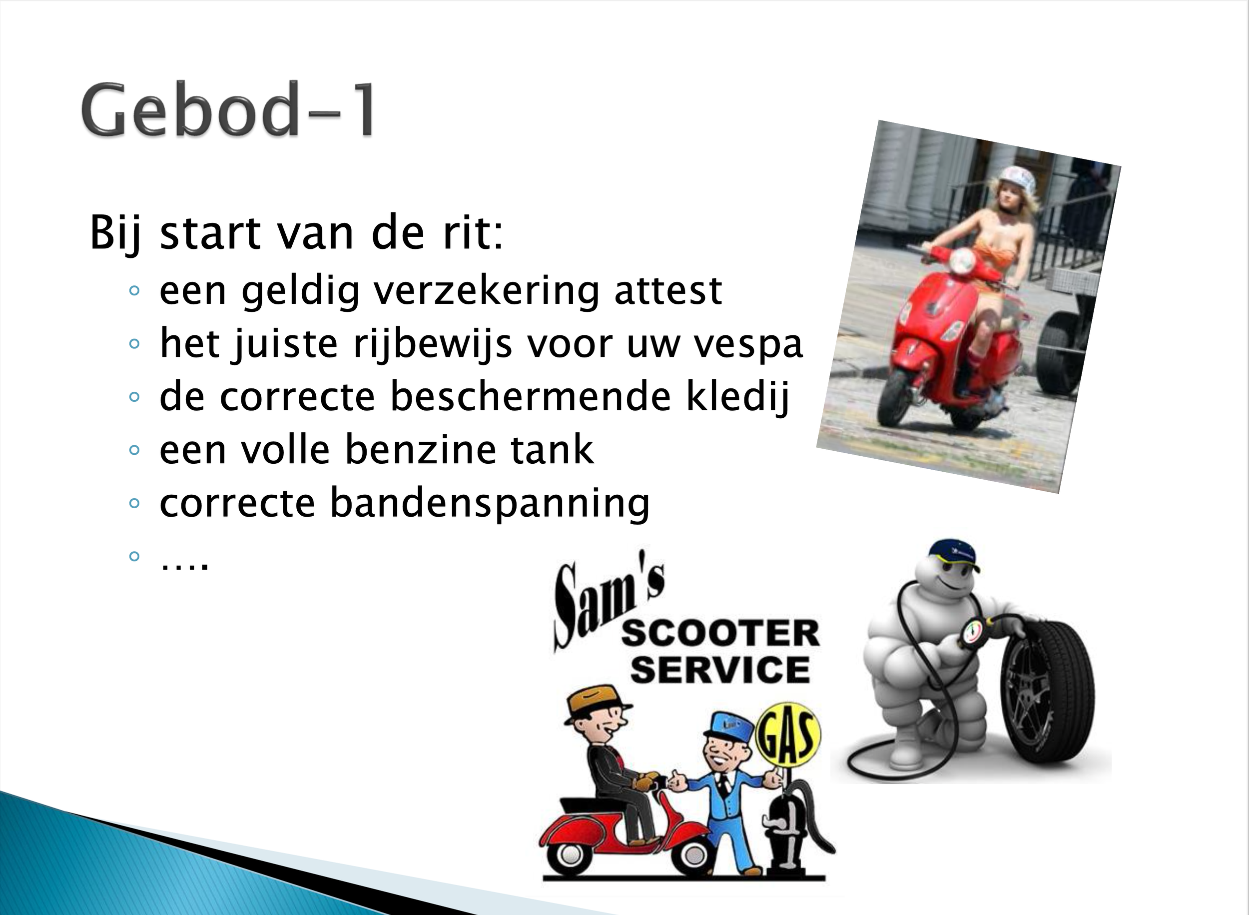 10 geboden — VESPA CLUB TESSENDERLO