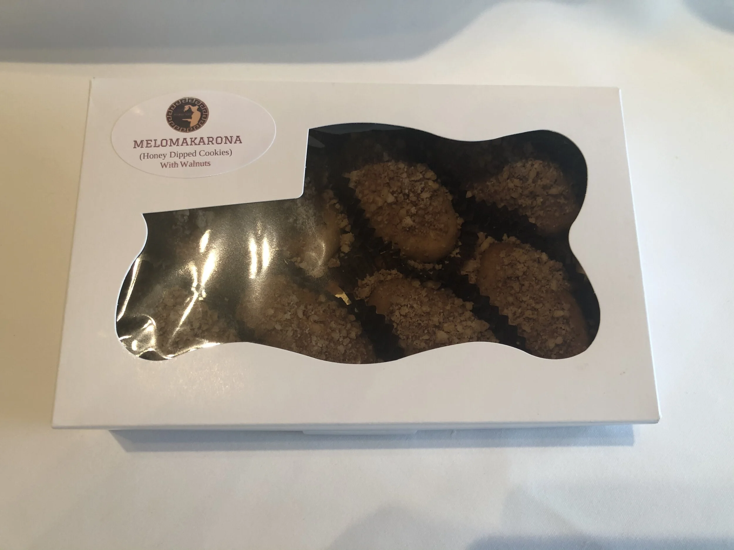 Melomakarona "Finikia" in Bakery Box — AmbroSia's Greek Pastries