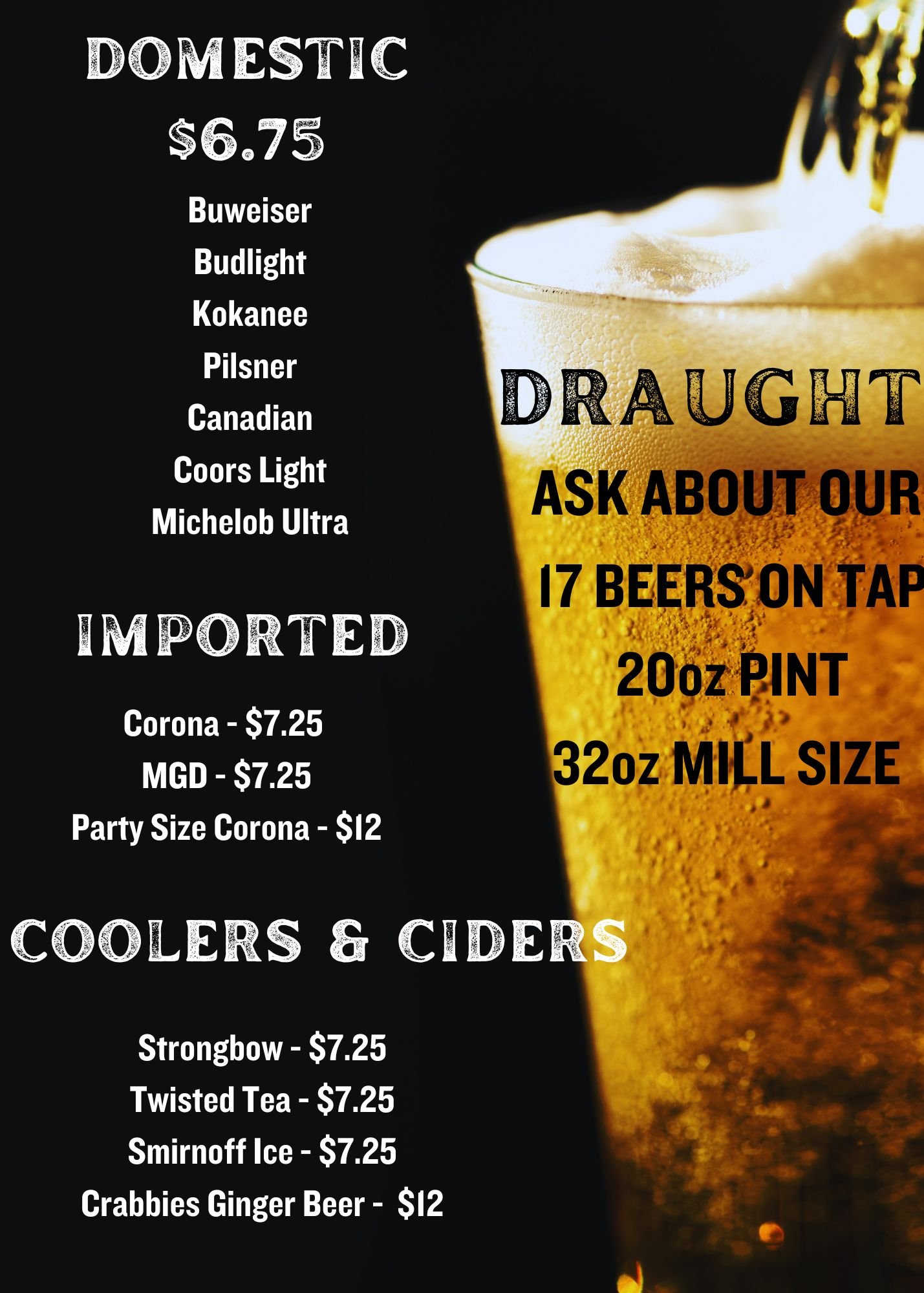 Drinks — The Caesar Mill