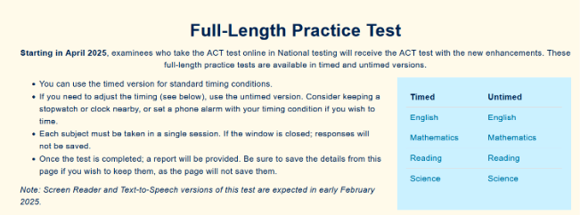 ACT 2025 Updates & Our Recommendations — PMTutoring