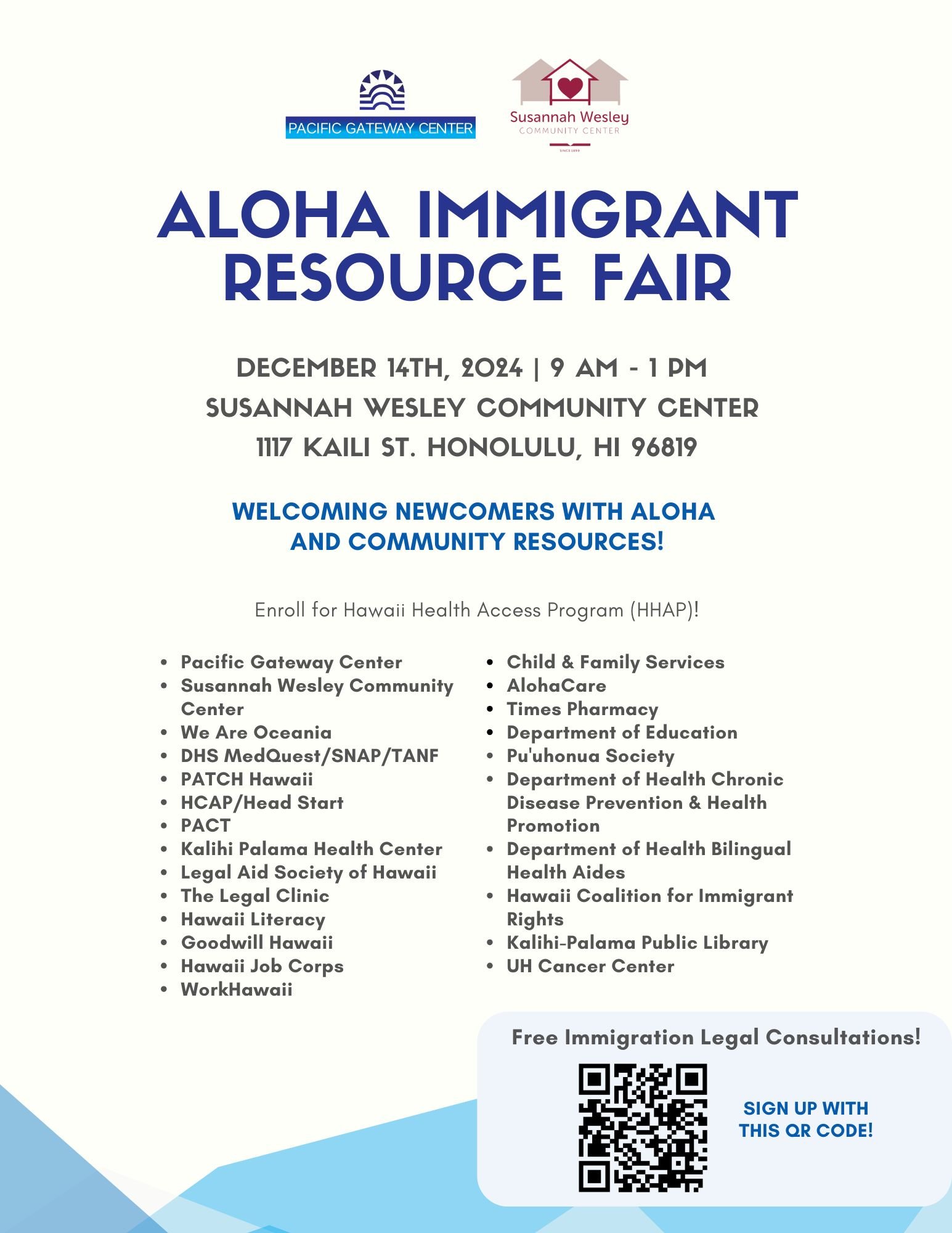 Aloha Immigrant Resource Fair 2024 — Pacific Gateway Center