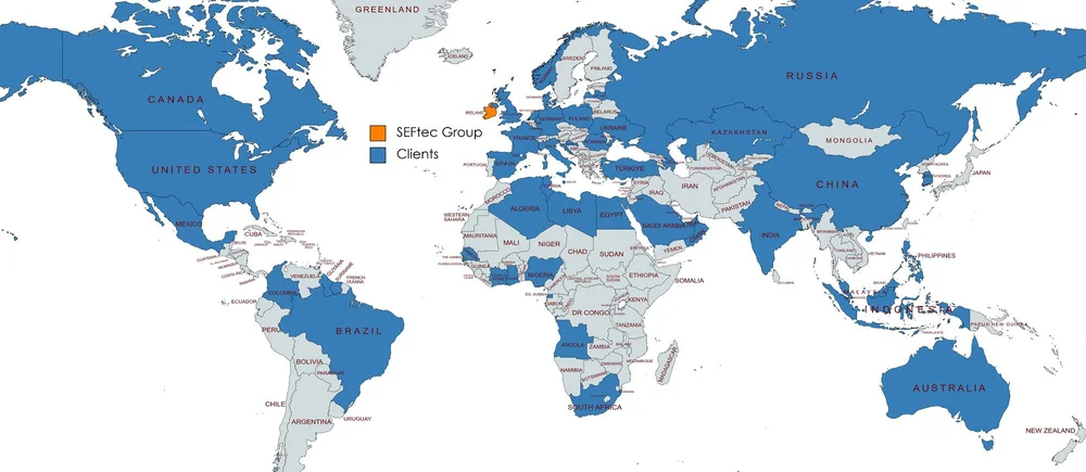 SEFtec client map shows global reach — SEFtec | HUET Training ...