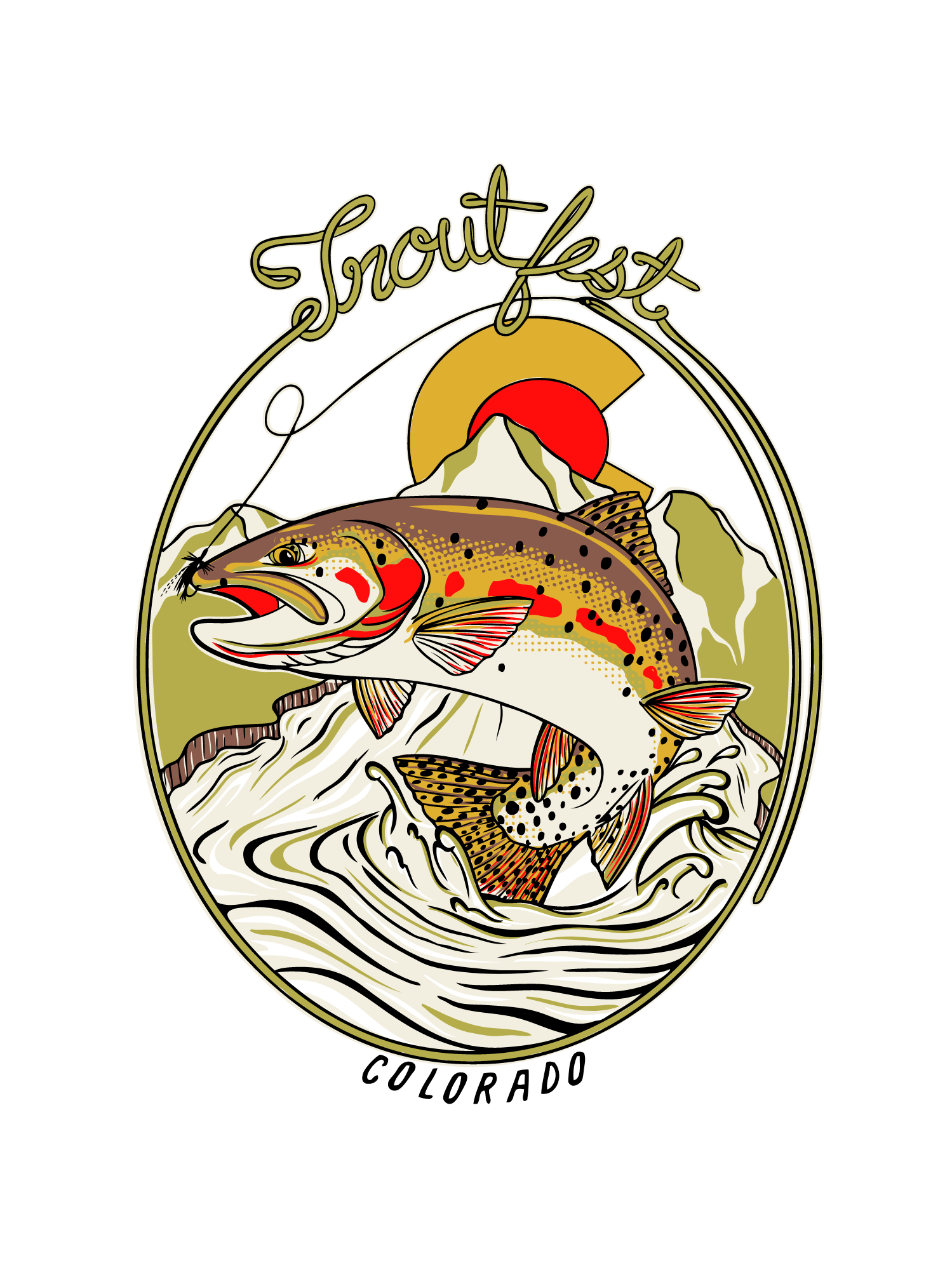 Trout Fishing Logo