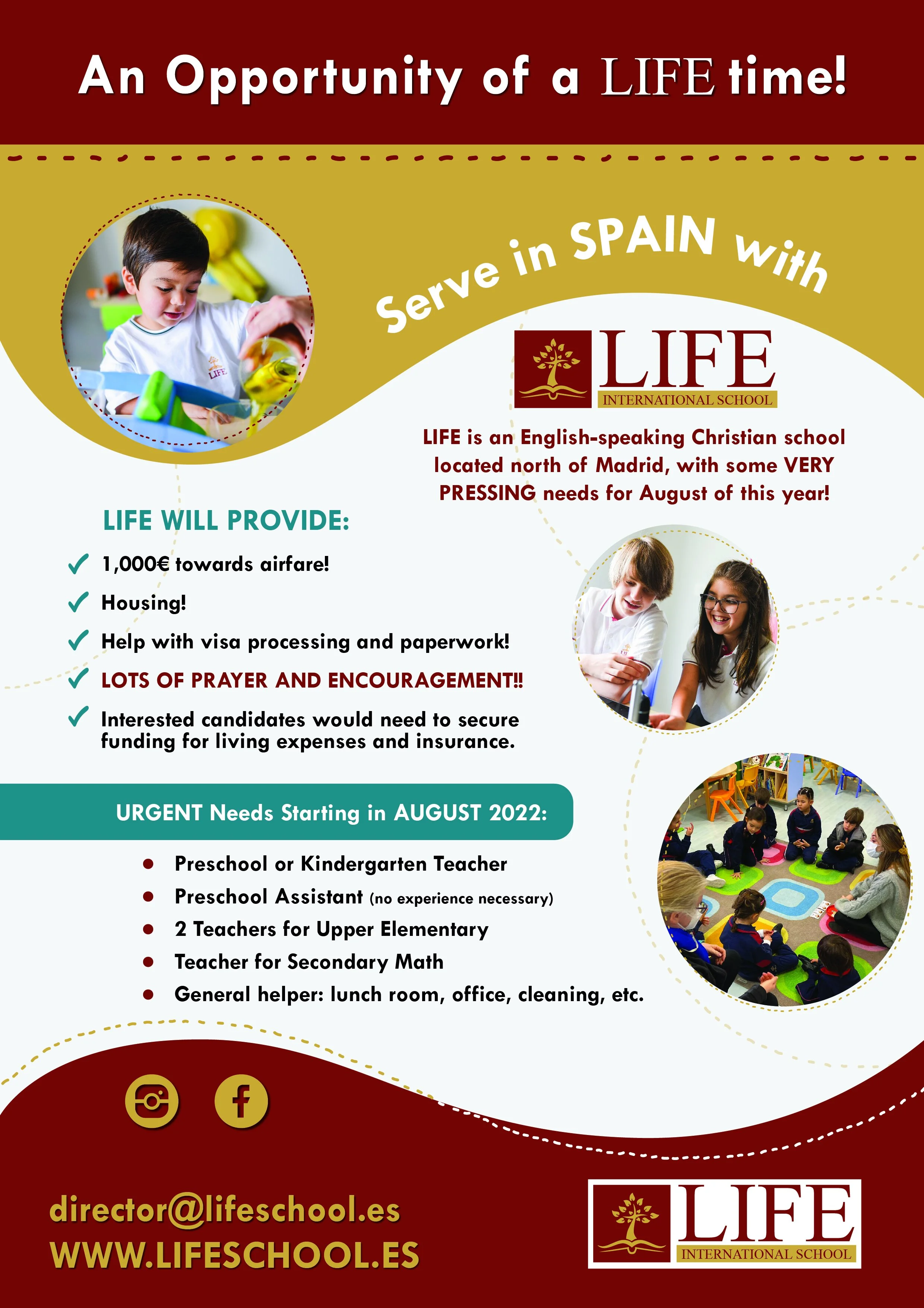 LIFE International School Spain Recruitment — Mid-Atlantic District