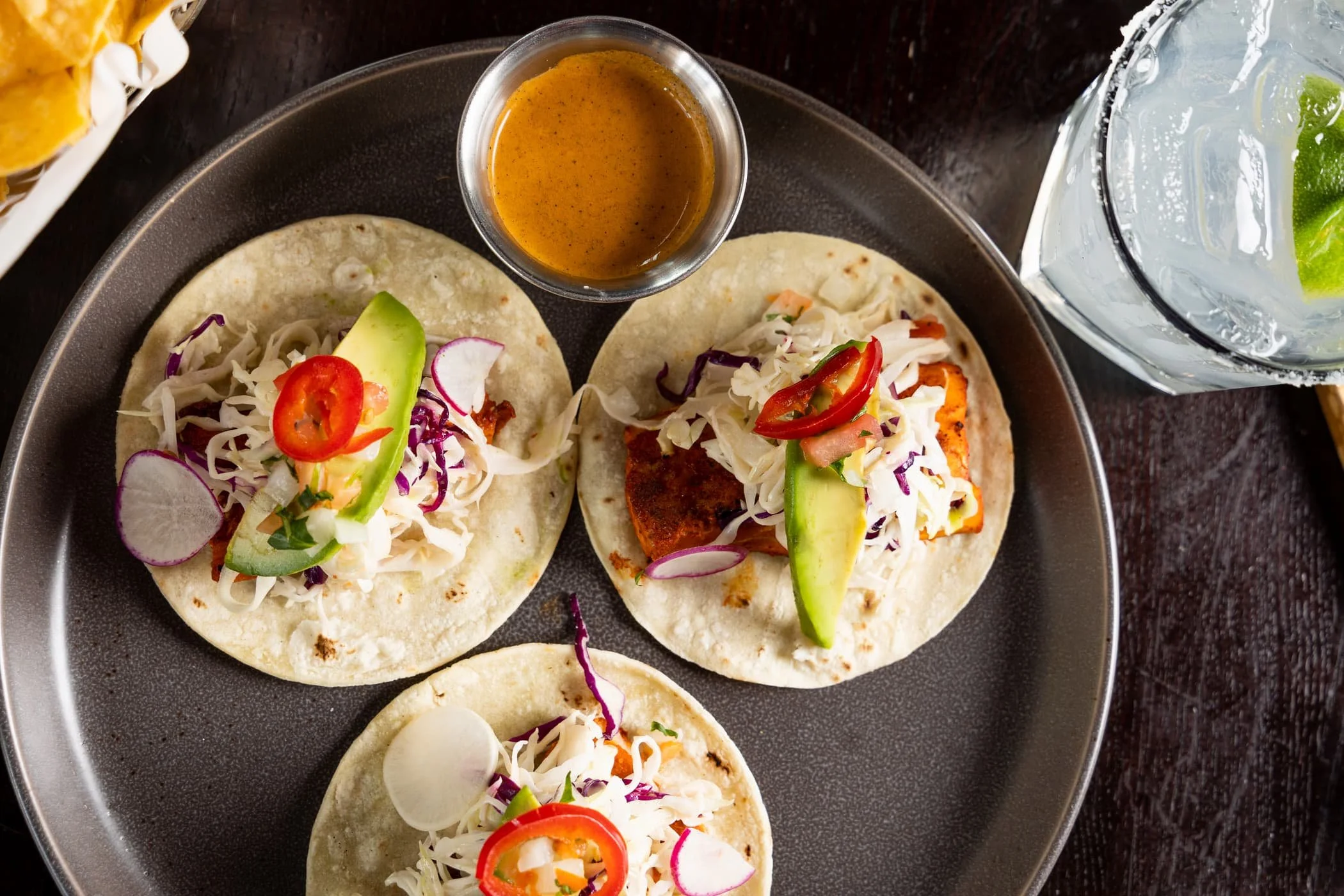 Flour Tortilla Fish Tacos 🌮🔥 NEW At Muñecas – Daimyo Fish