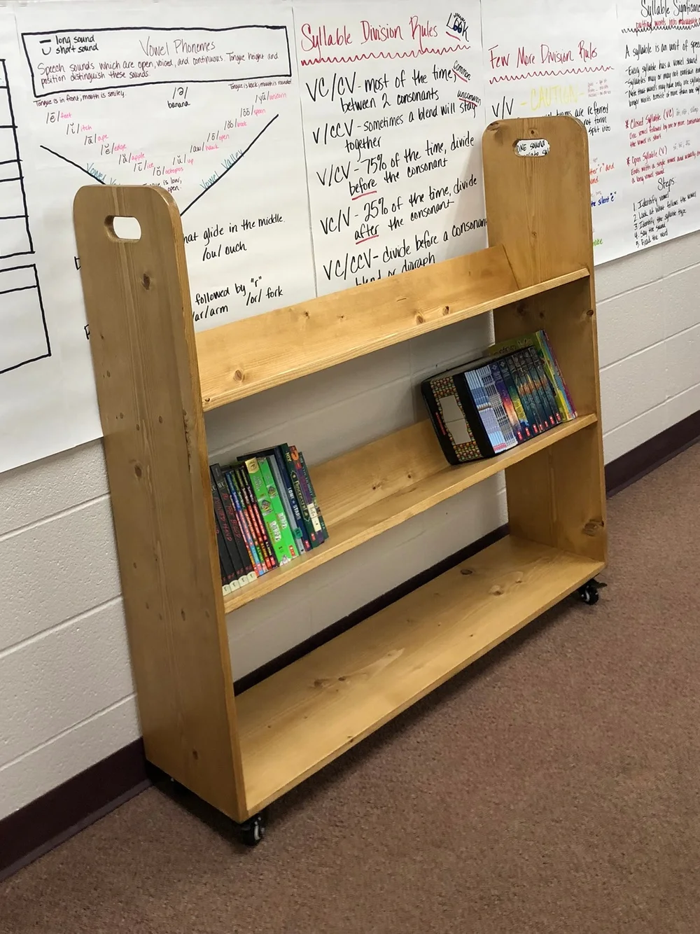 How to Build a Library Cart | DIY Rolling Bookshelf — 731 Woodworks