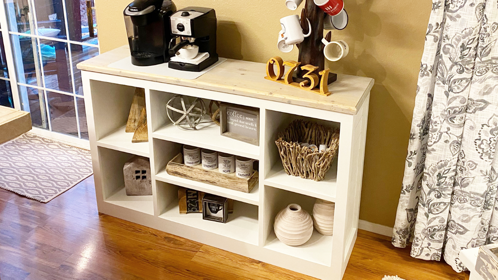 DIY Modern Farmhouse Coffee Bar Sideboard — 731 Woodworks
