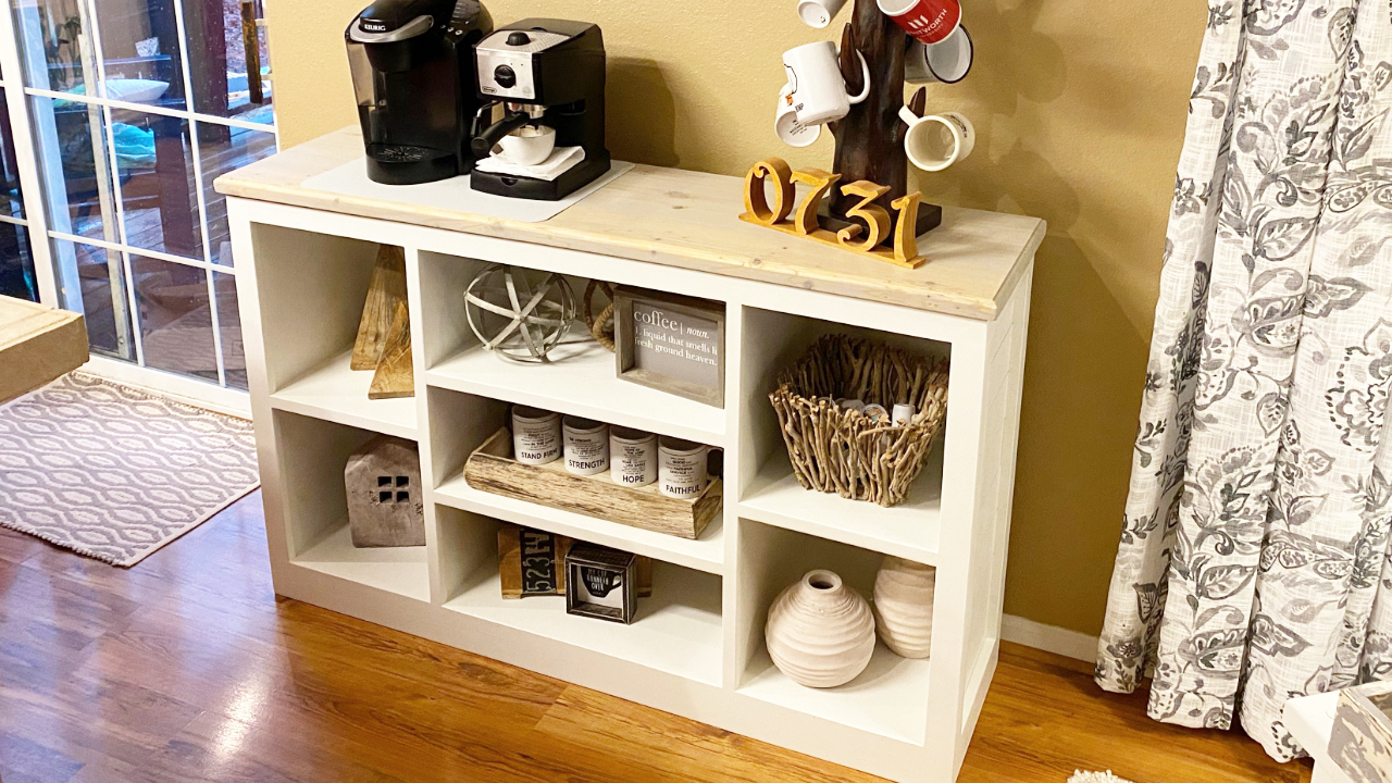 DIY Modern Farmhouse Coffee Bar Sideboard — 731 Woodworks