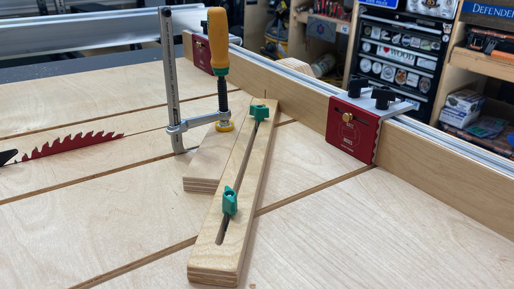 Multi-Use Cross-Cut Sled with Clamps, Adjustable Fence and Stop Blocks ...