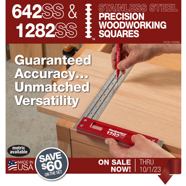 Save $60 Off Woodpeckers Stainless Steel Square Set — 731 Woodworks