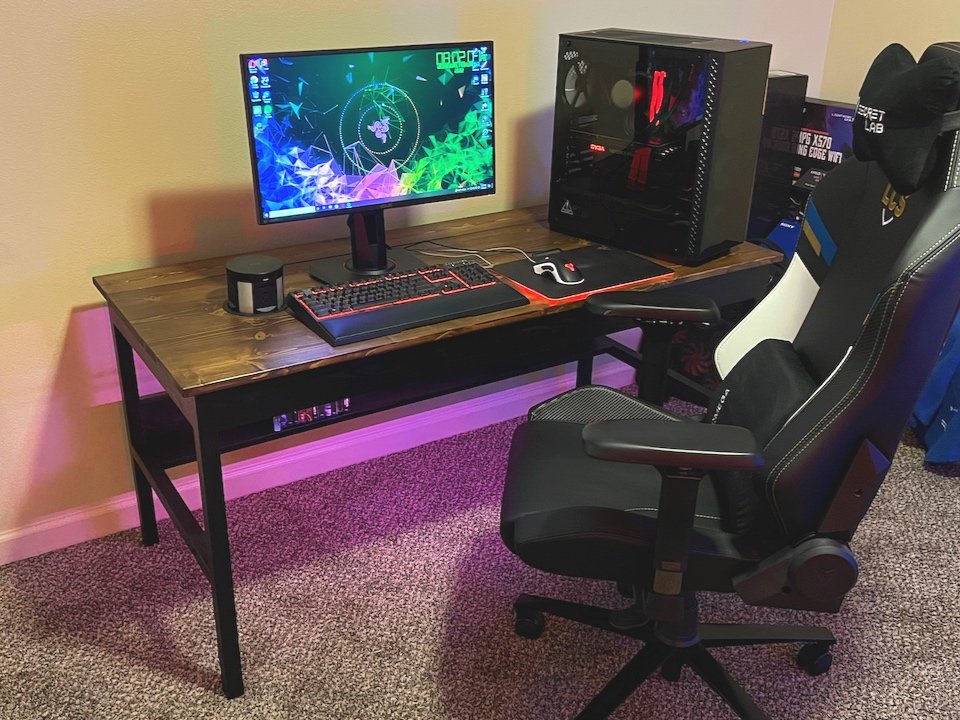 How to Build a Cable Free Desk with Built-In Outlets, USB and LED ...