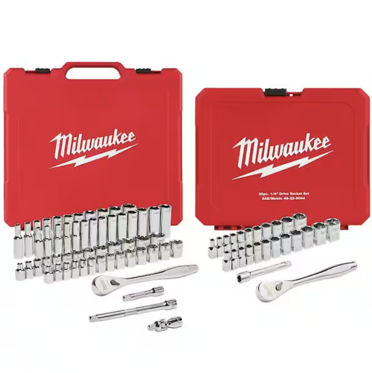 $100 off Milwaukee 3/8 and 1/4 Socket Set — 731 Woodworks