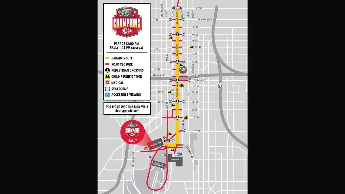 Chiefs Parade Route and Information — 102.7FM KPGZ