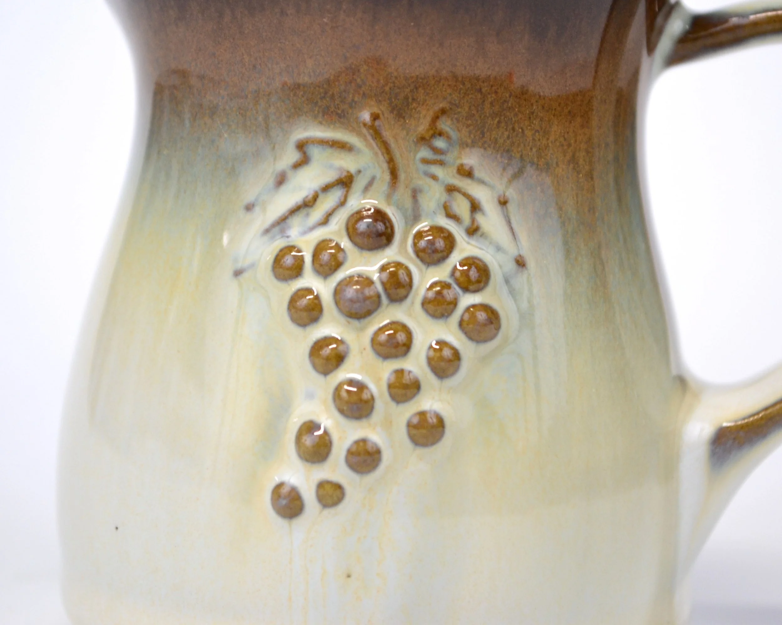 very early gladding's grapes pitcher 1960s — peter pots pottery