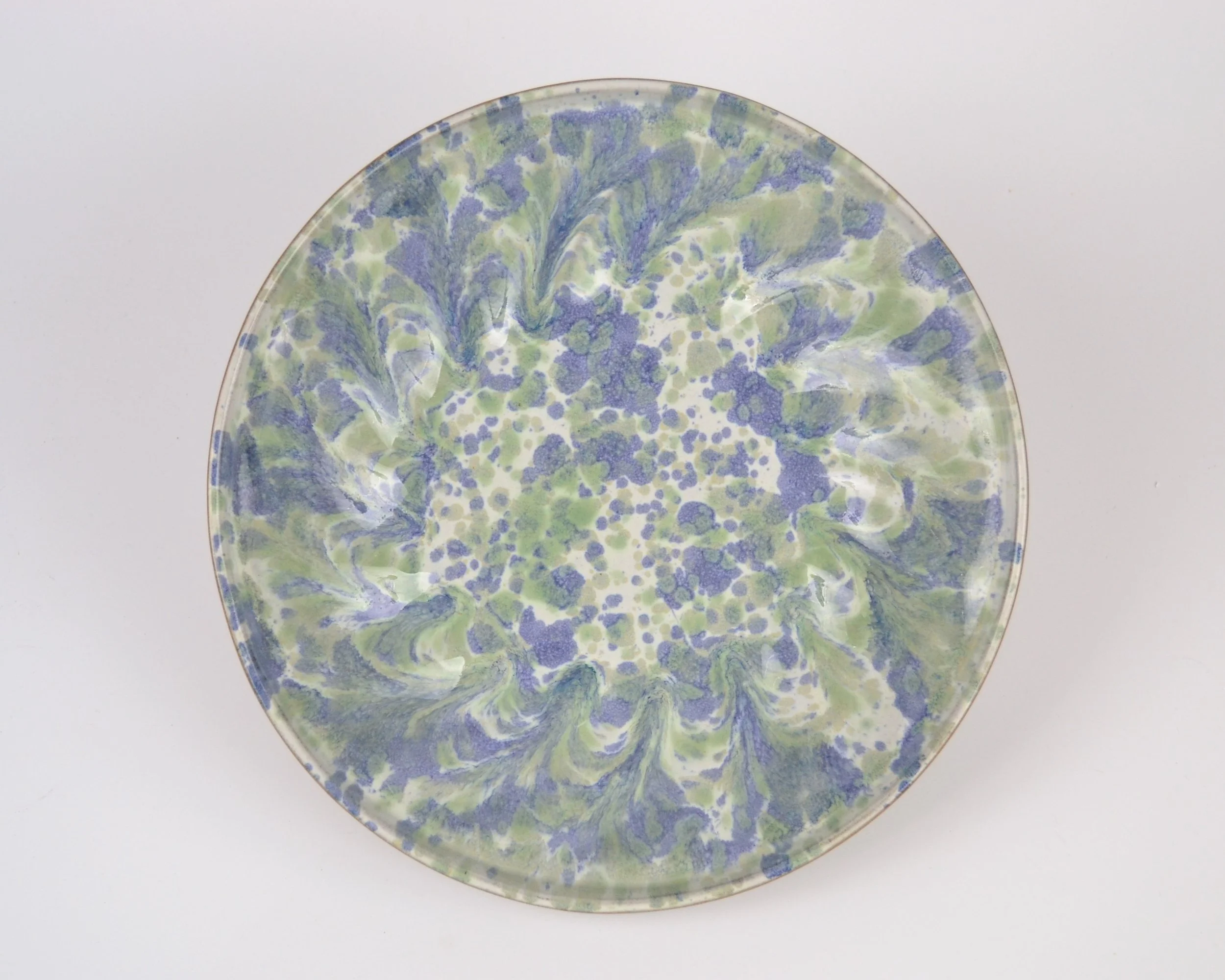 Spatter-Glazed Pie Plate — peter pots pottery