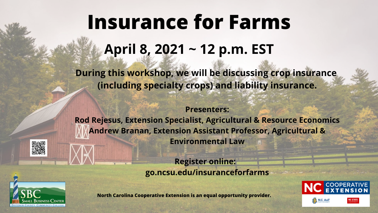 Insurance for Farms Webinar — Davidson County Local Food Network