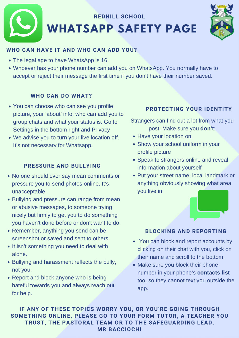Online Safety and Mental Health — Redhill School