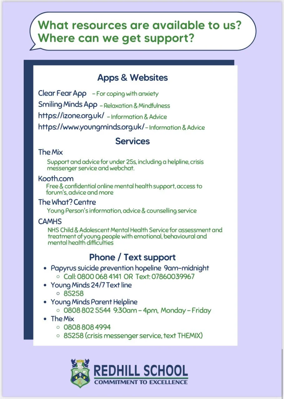 Online Safety and Mental Health — Redhill School