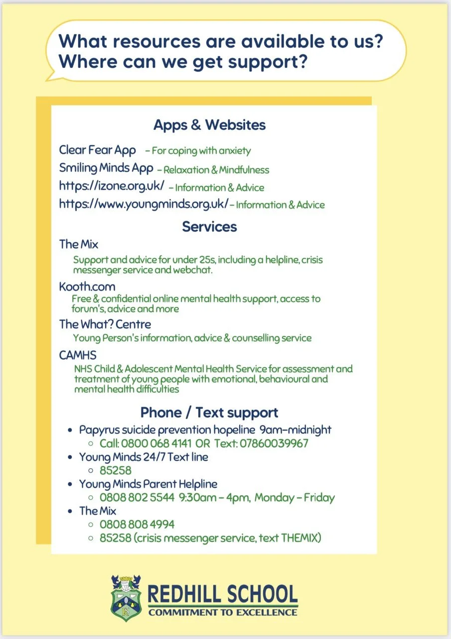 Online Safety and Mental Health — Redhill School
