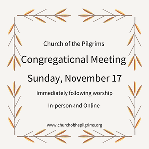 Congregational Meeting - 11/17 — Church of the Pilgrims