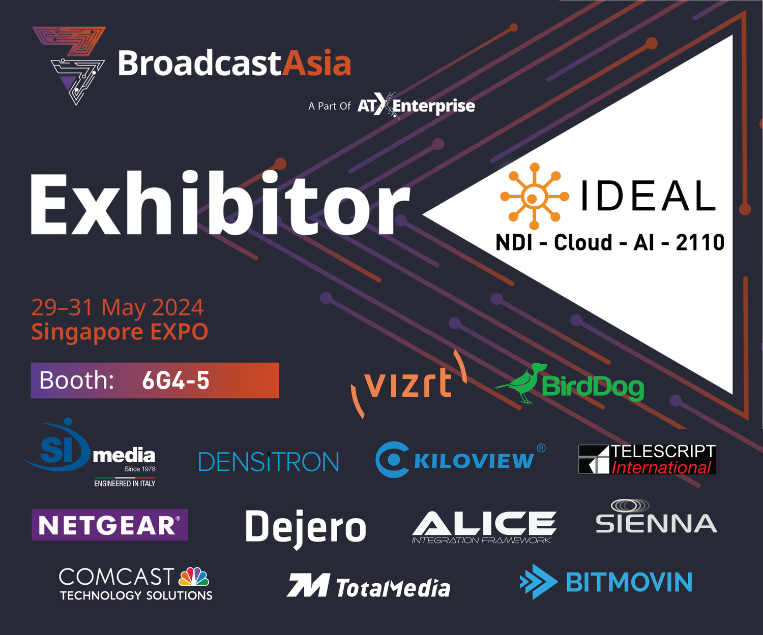 IDEAL Demonstration of NDI, Cloud, AI, 2110 at BroadcastAsia 2024 ...