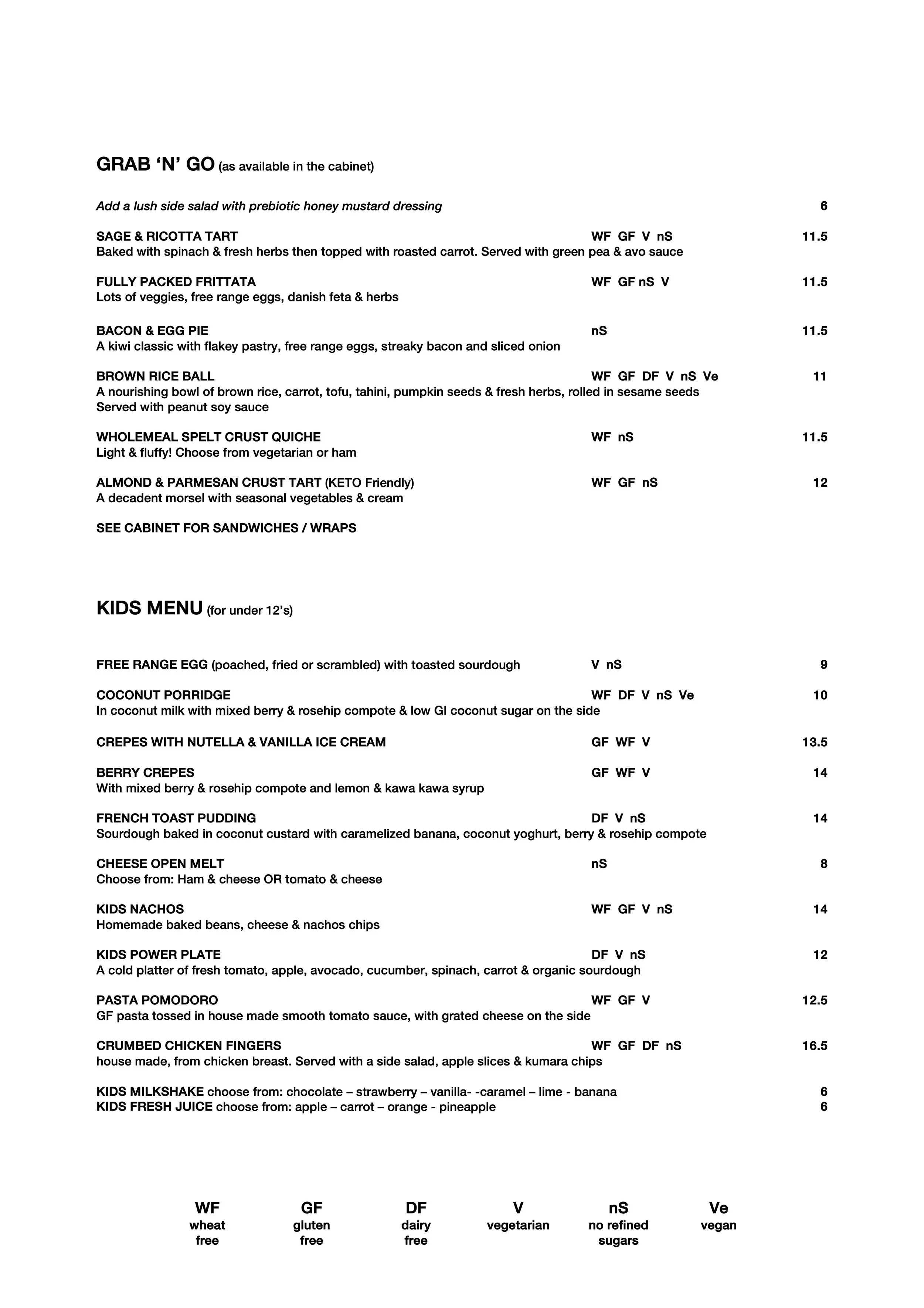 Menu | Breakfast, Lunch, Sweets and Drinks — The Cozy Corner | Taupo's ...