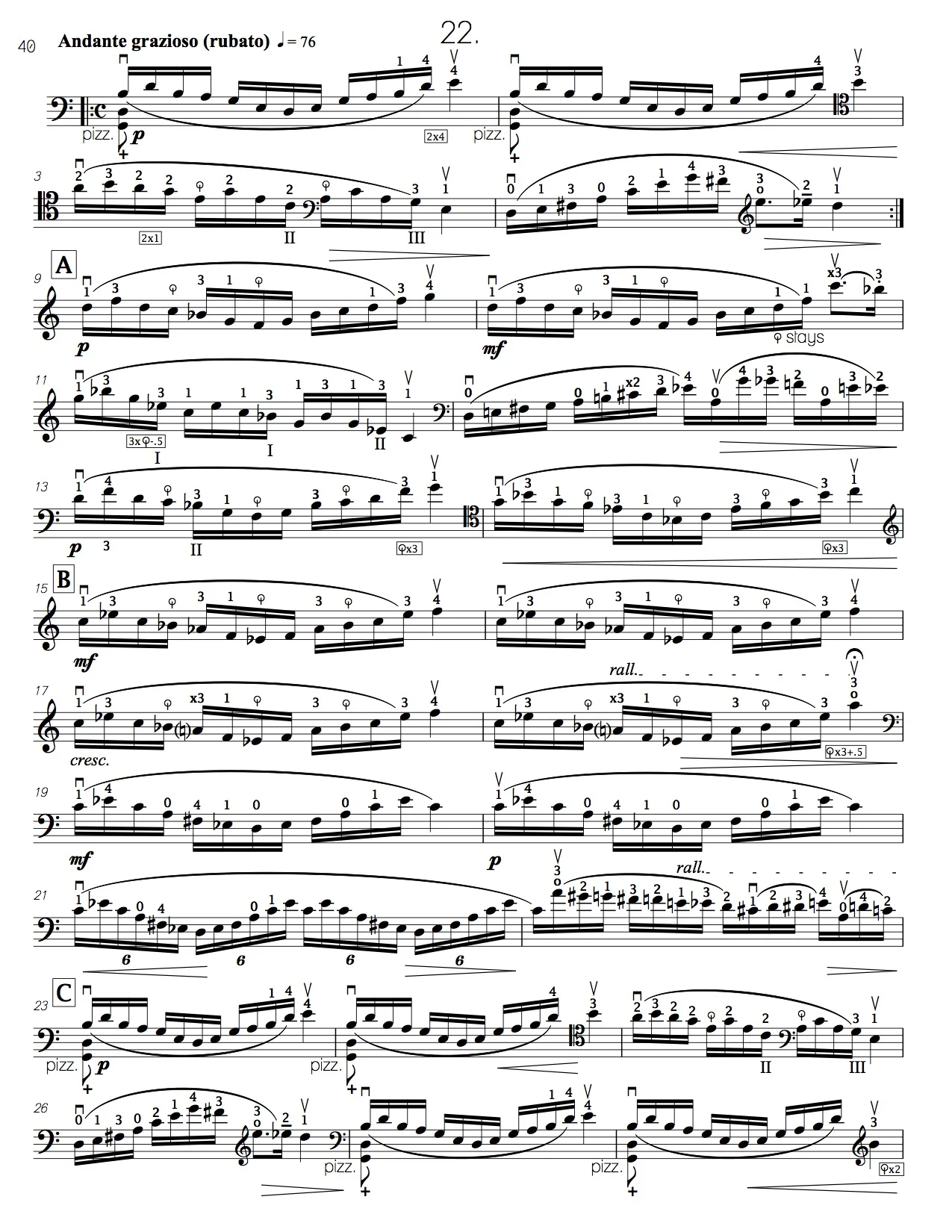 Popper | 40 Etudes, op. 73 edited by Richard Aaron — Cello Loft — Cello ...
