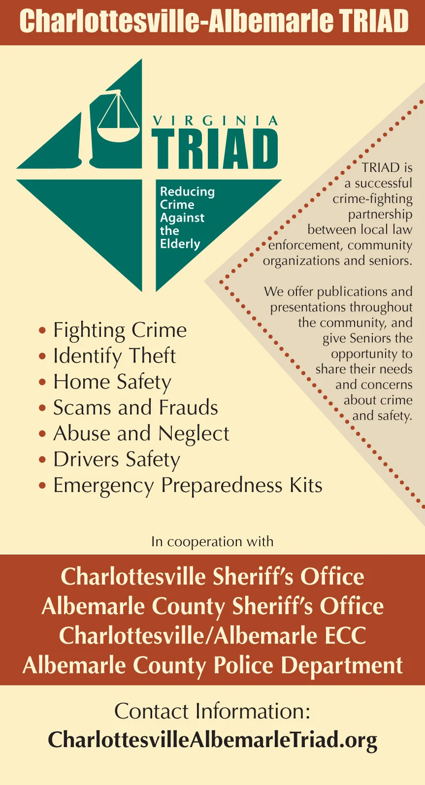 TRIAD (Senior Safety Partnership) — Albemarle County Sheriff's Office