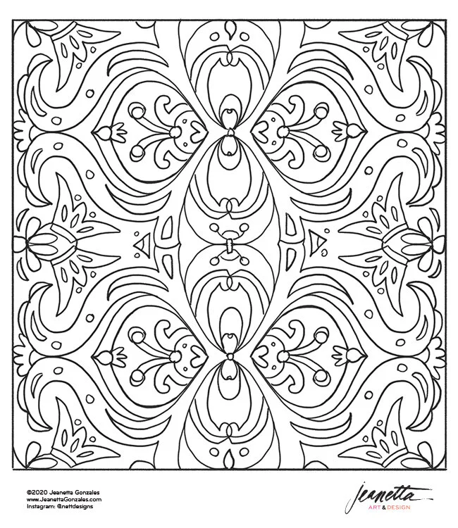 Printable Coloring Pages for you! — Jeanetta Gonzales Art & Design