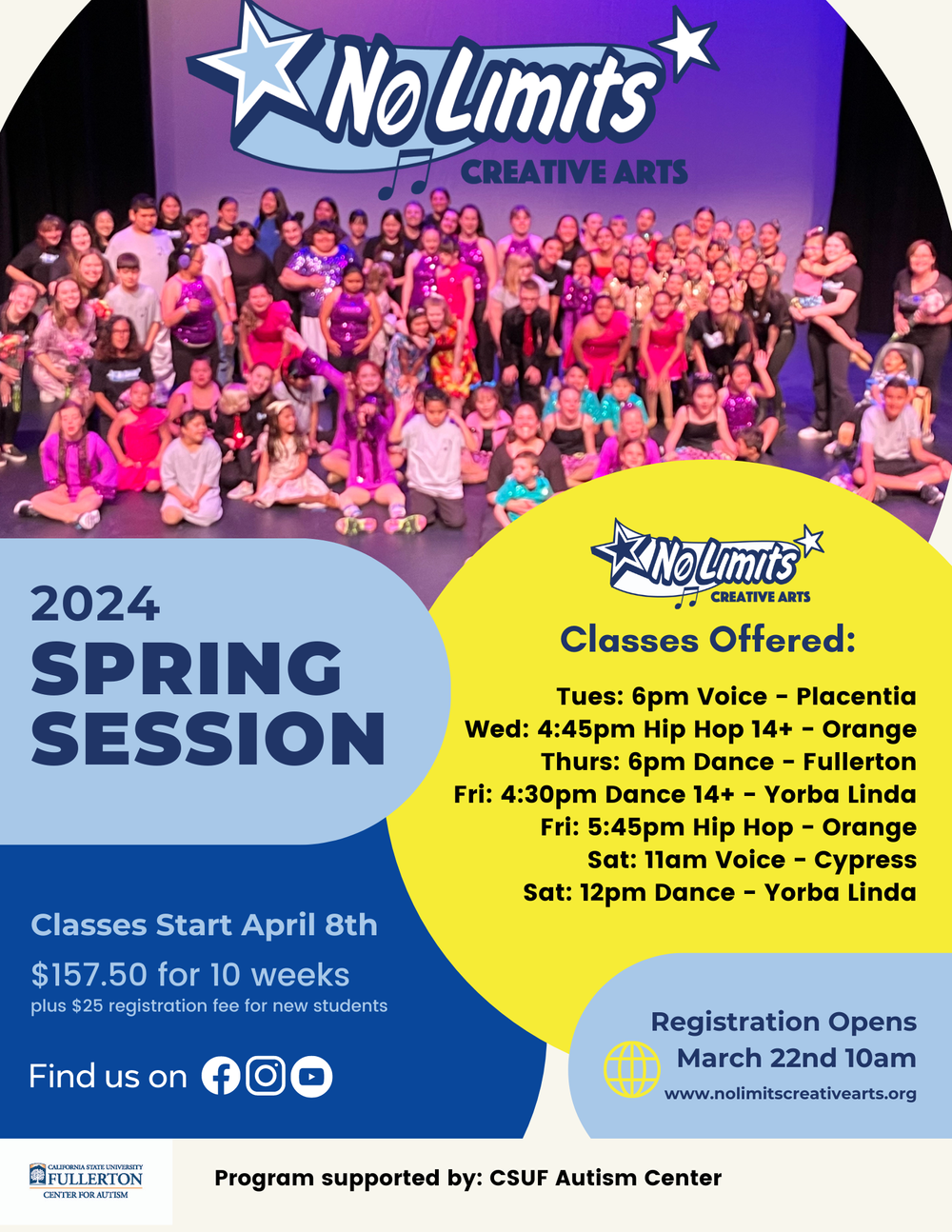 Schedule and Tuition — No Limits Creative Arts