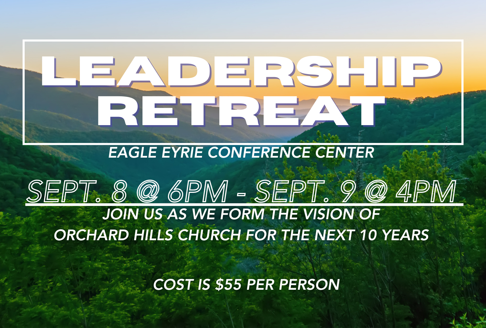OHC EVENTS — Orchard Hills Church