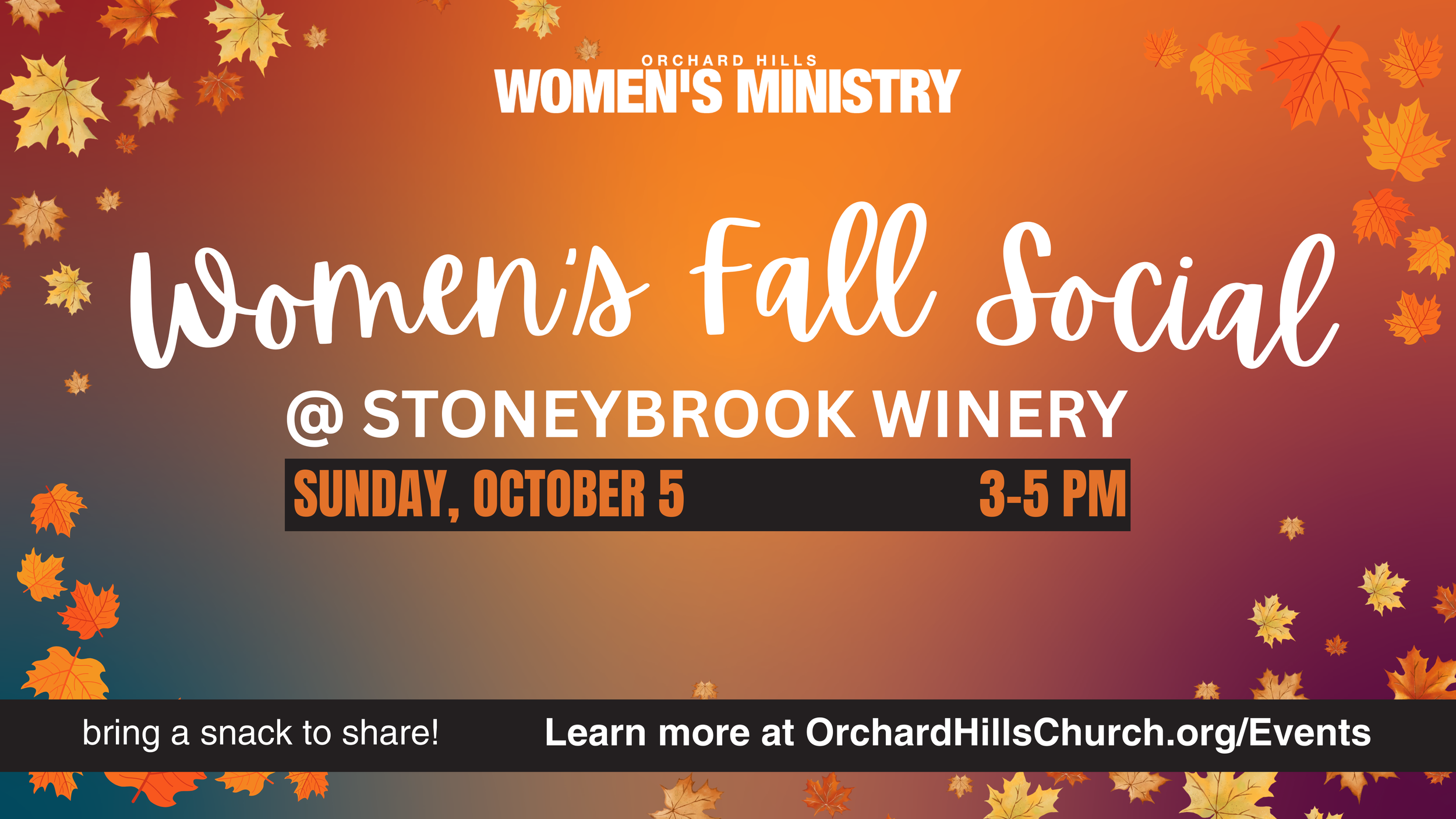 Women's Fall Social — Orchard Hills Church