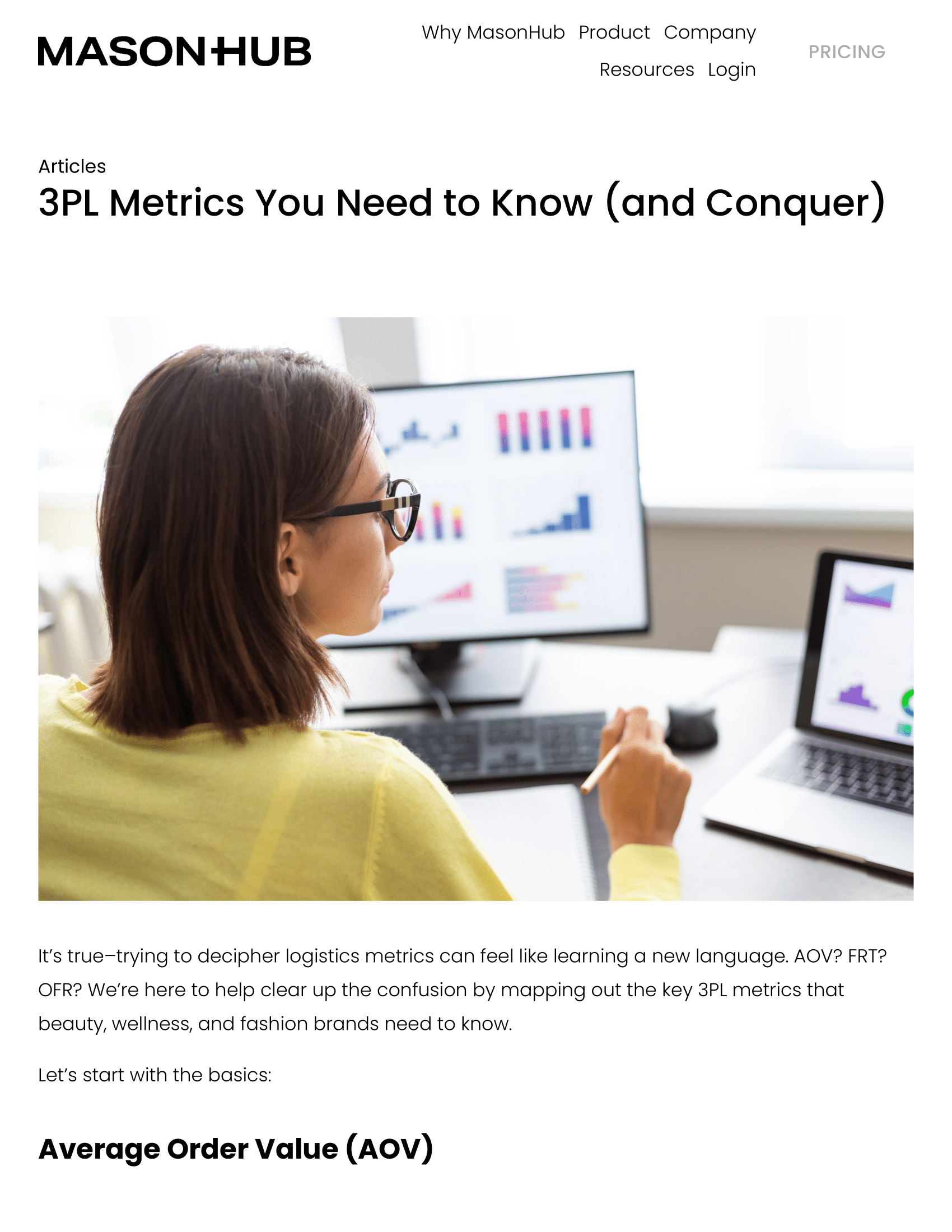 MasonHub: 3PL Metrics You Need to Know (and Conquer) Blog Post — CPR Creative