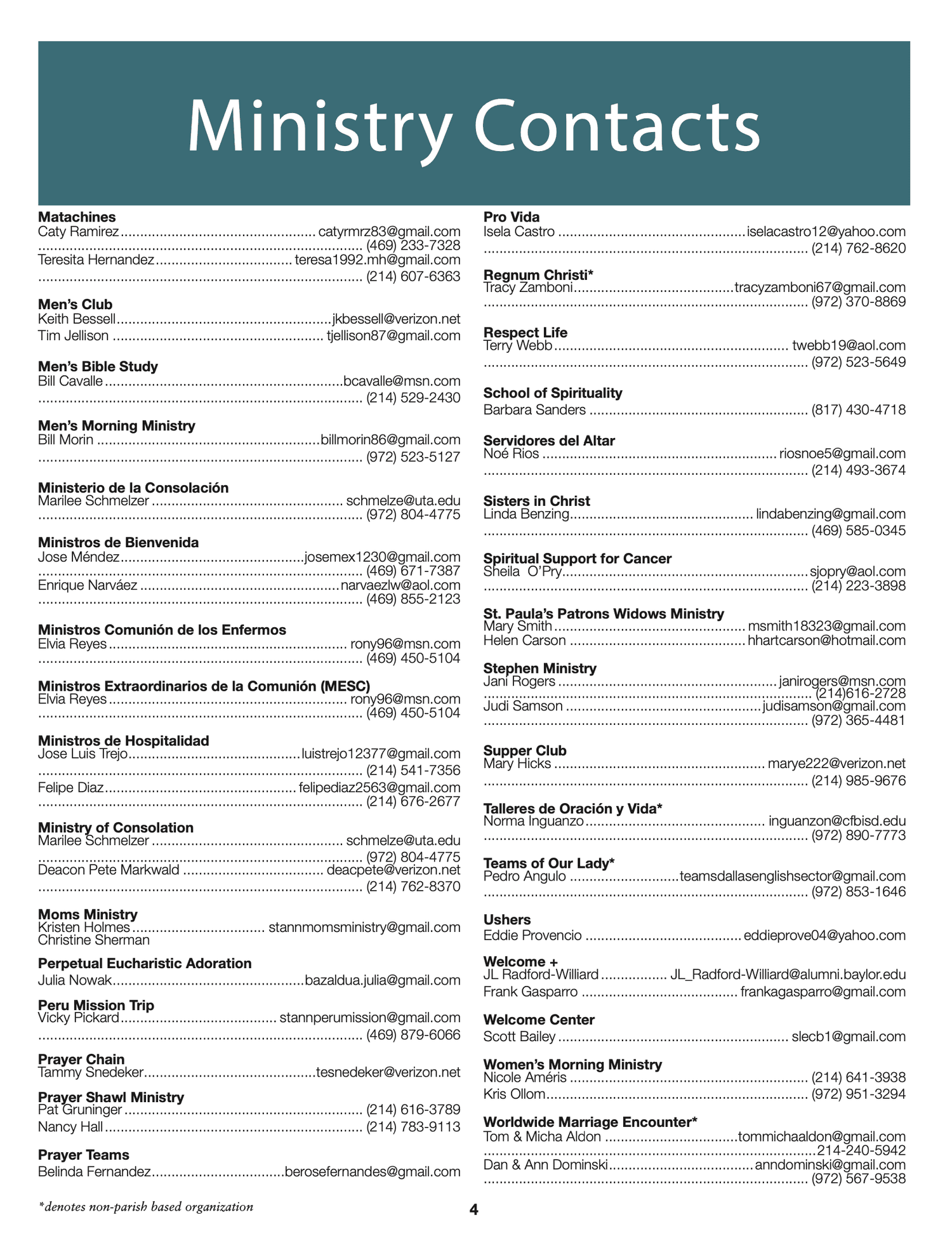 Staff & Ministry Directory — St. Ann Catholic Parish