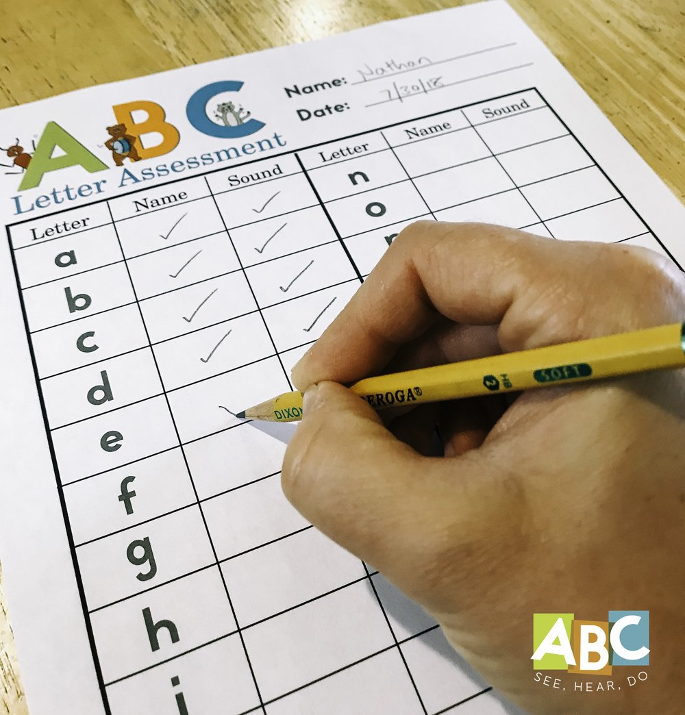 ABC Letter Assessment — ABC See, Hear, Do