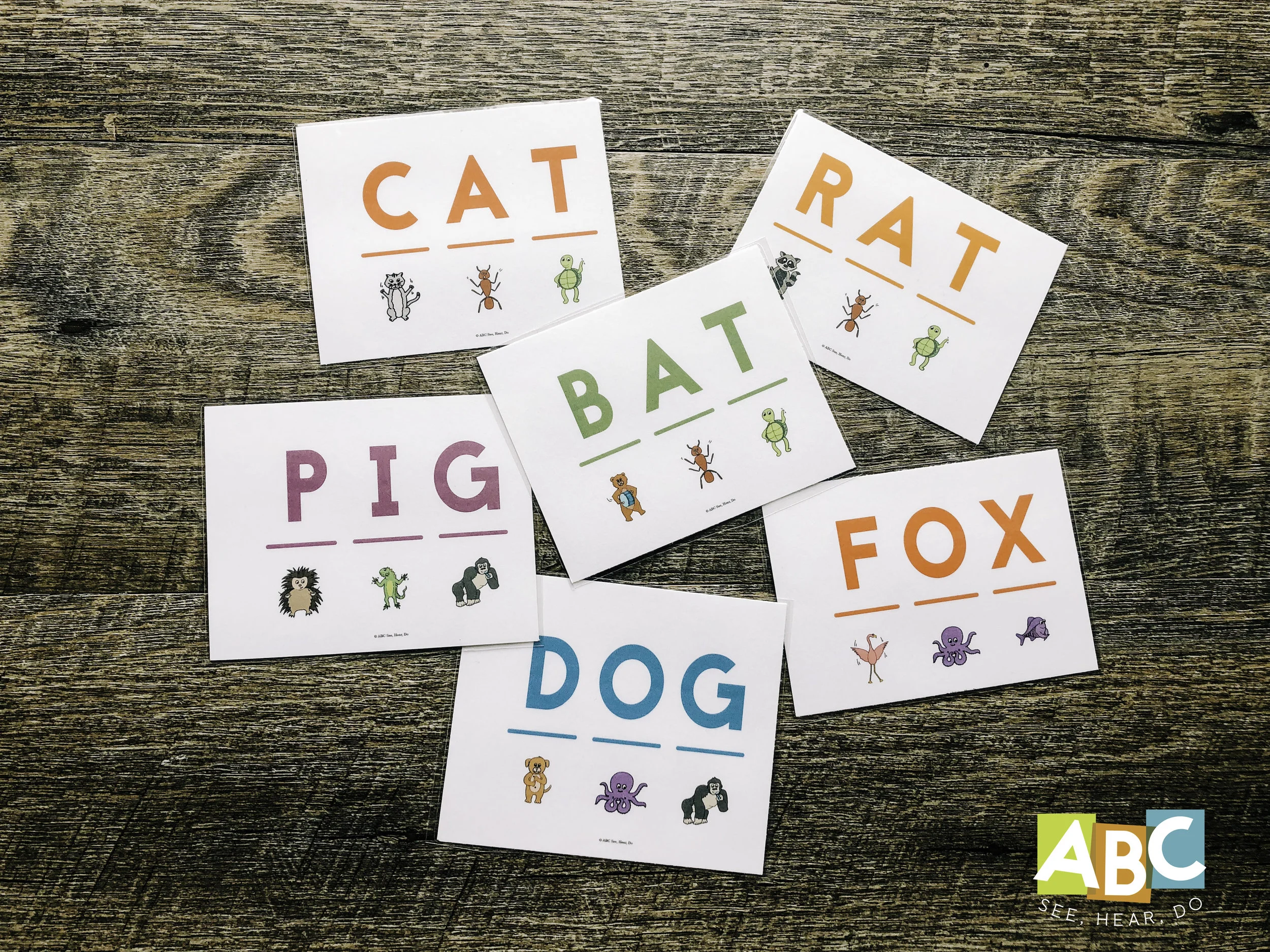 Nine Ideas for Using the CVC Flashcards — ABC See, Hear, Do