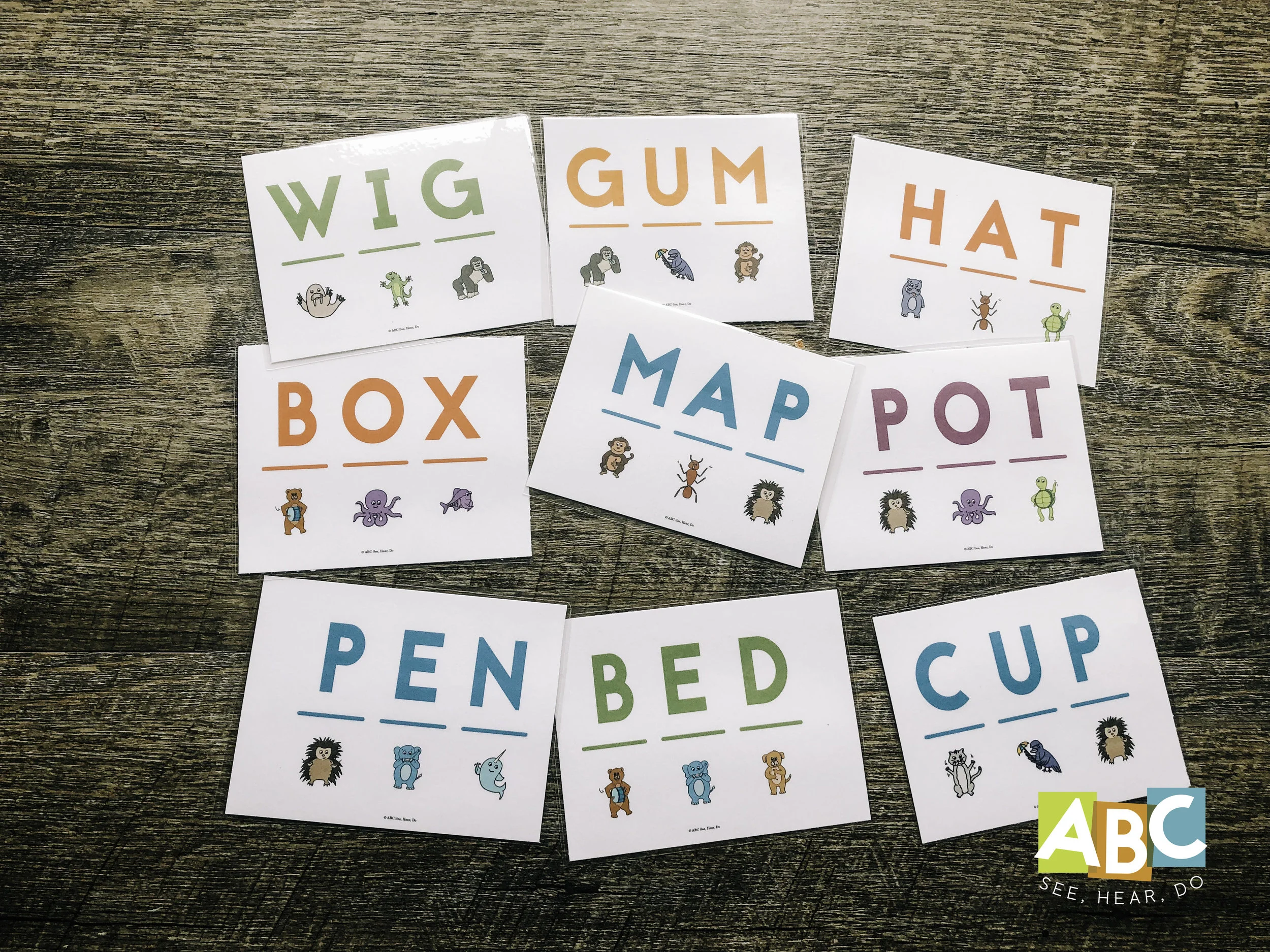Nine Ideas for Using the CVC Flashcards — ABC See, Hear, Do